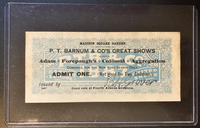 PT Barnum Ticket – Pre-War Collector