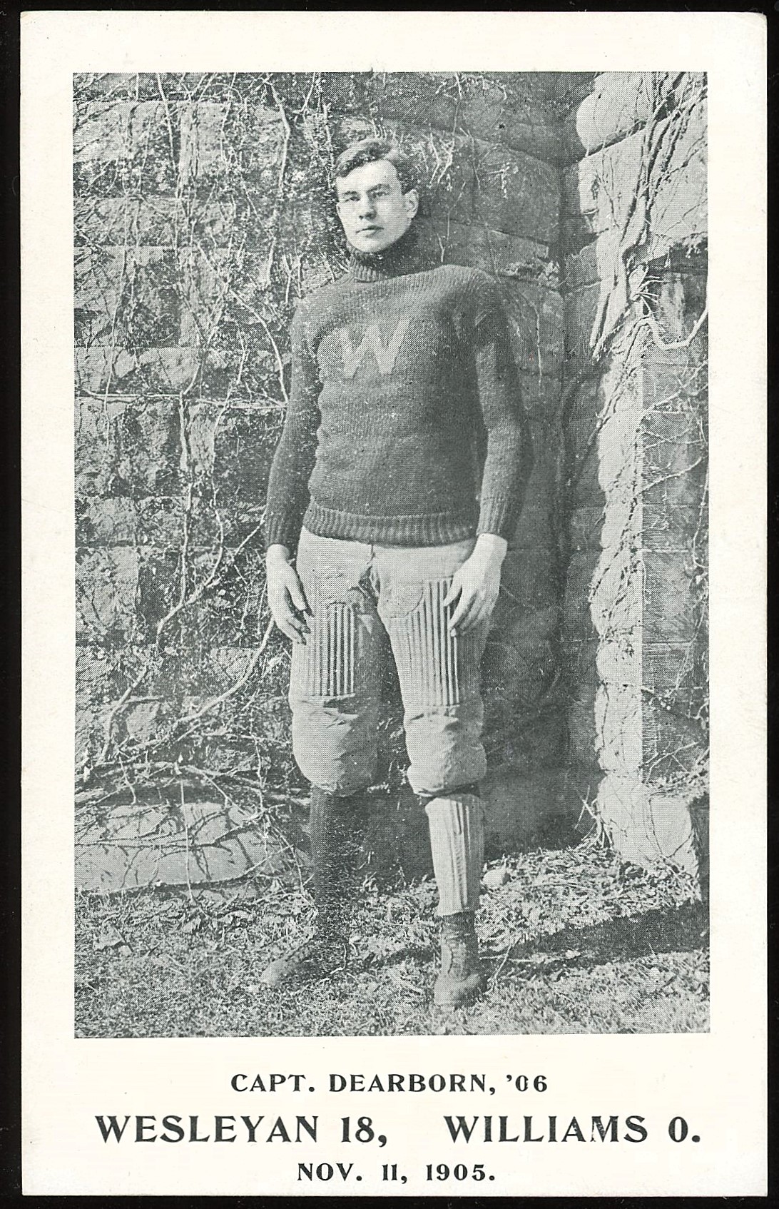 Rare Wesleyan Postcard Pictures Olympian and College Football Star ...