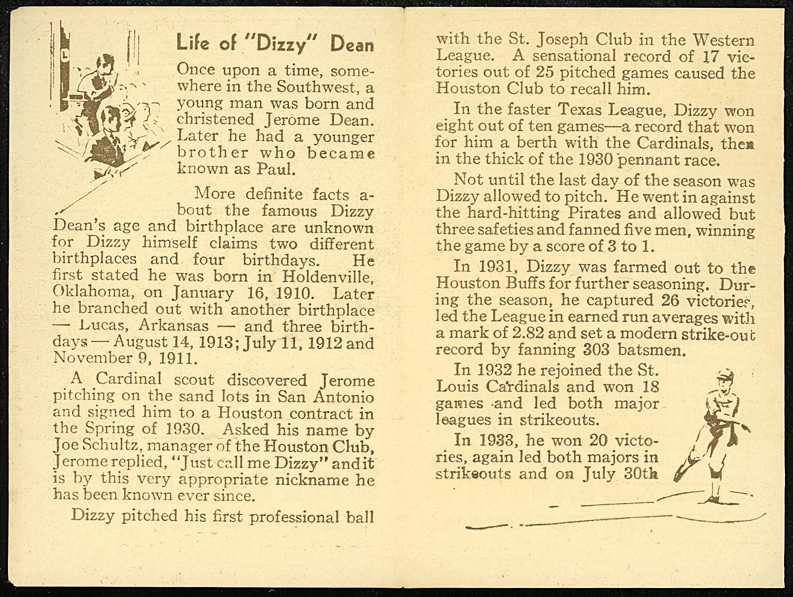 A Long Lost Dizzy Dean Collectible Surfaces – Pre-War Collector